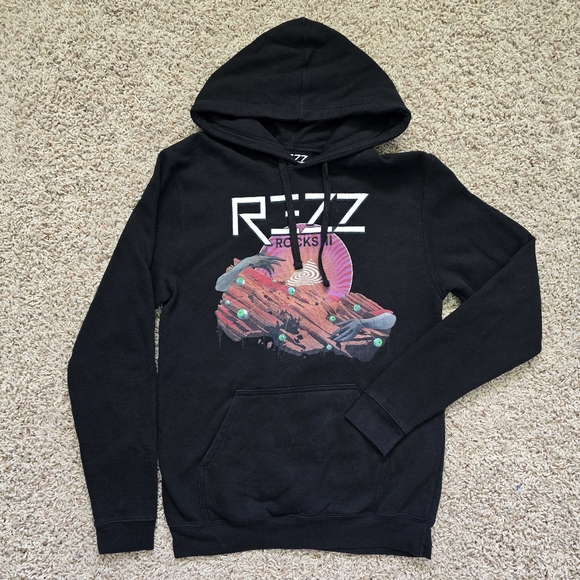 REZZ | Tops | Rezz Rocks Red Rocks Amphitheater Colorado Black Hoodie ...